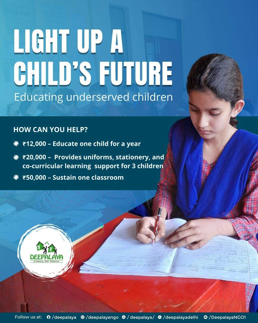 Donate for Child Education | Support Deepalaya School